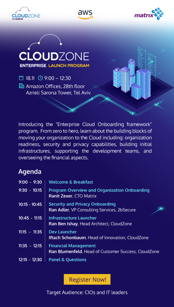 CloudZone Enterprise launch program - Matrix